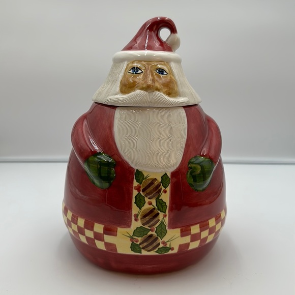 Laurie Gates | Holiday | Red Ceramic Santa Cookie Jar Laurie Gates ...